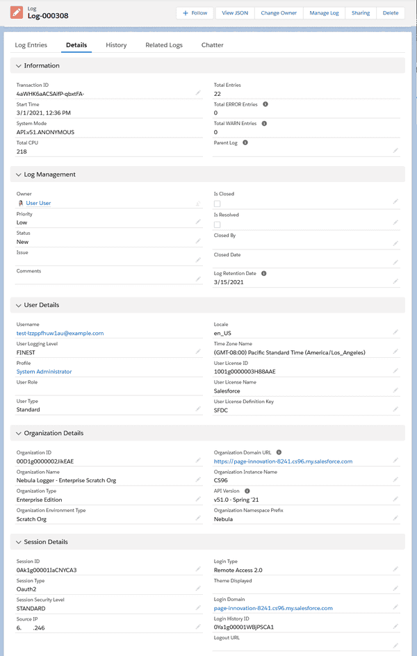 Joys Of Apex: Advanced Logging Using Nebula Logger
